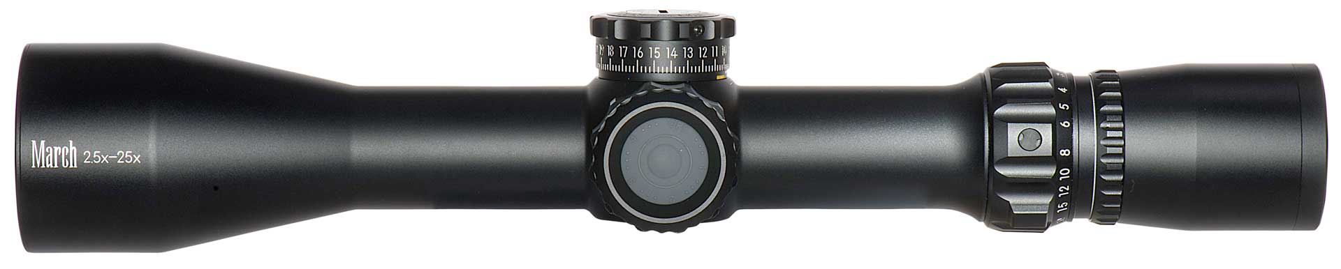 MARCH 2.5x-25×42. SFP Rifle Scope.