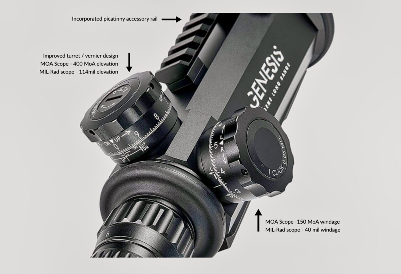 MARCH 6x-60×56 GENESIS. FFP Rifle Scope.